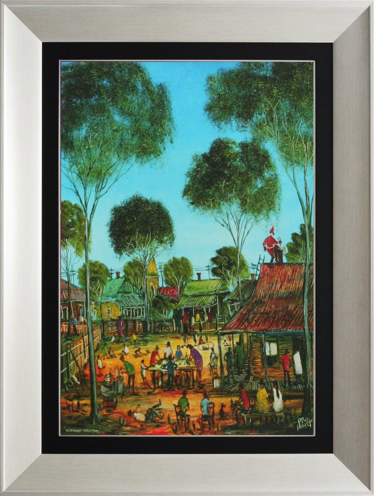Pro Hart Giclée – Bushtown Christmas - David Hart