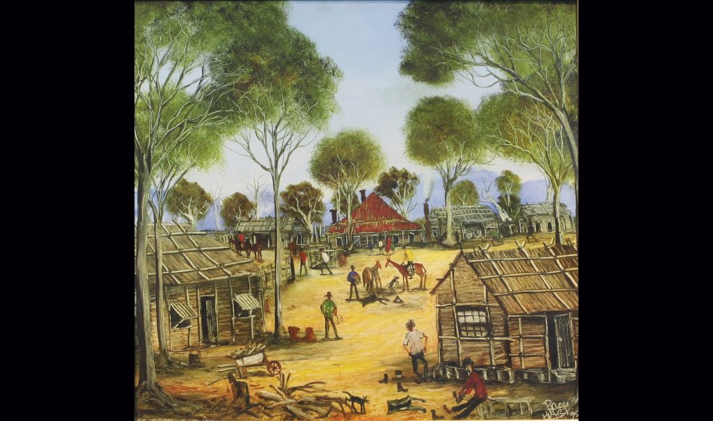 Pro Hart Giclée – There Was Movement at the Station - David Hart