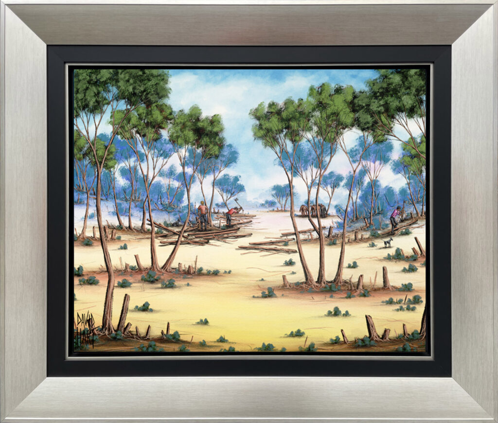 Cutting Fence Posts - David Hart