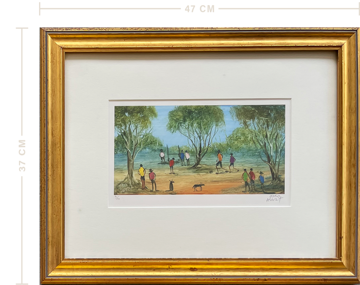 Pro Hart Giclée – Playing Soccer - David Hart