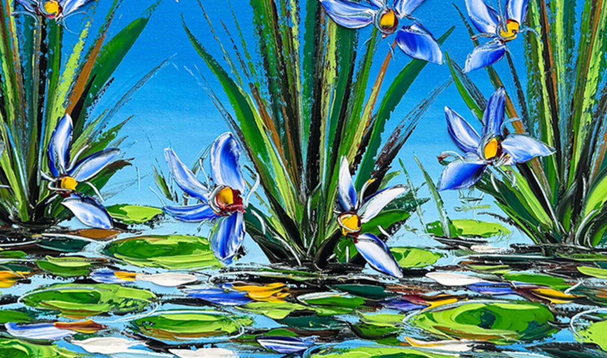 Reflections with Lilies - David Hart